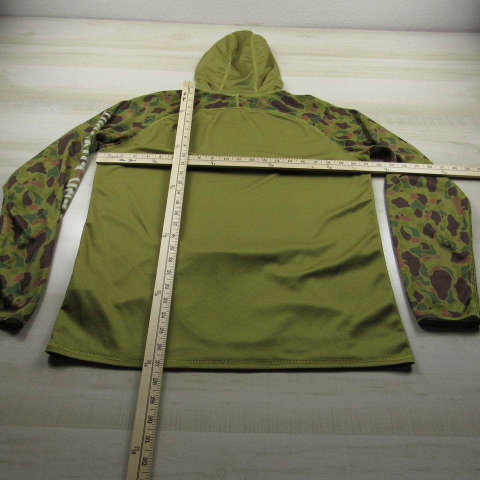 Zero Foxtrot Shirt Mens Large Green Camo Hoodie Performance Lightweight ...