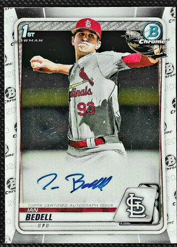 IAN BEDELL ⭐ 2020 1st Bowman Chrome Draft Prospect ON CARD Auto / ST ...