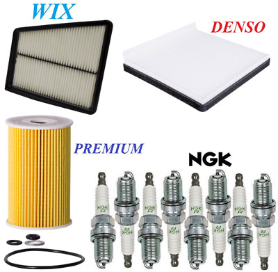 Tune Up Kit Air Cabin Oil Filters Spark Plug For HYUNDAI EQUUS V8 5.0L ...