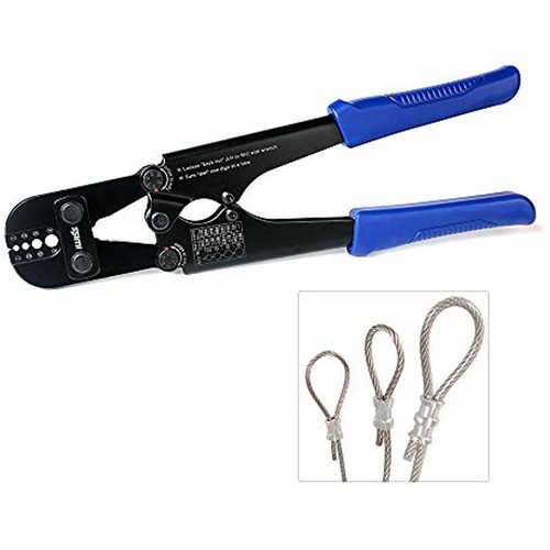 IWISS Wire Rope Crimping Tool for Aluminum Oval Sleeves,Stop Sleeves ...