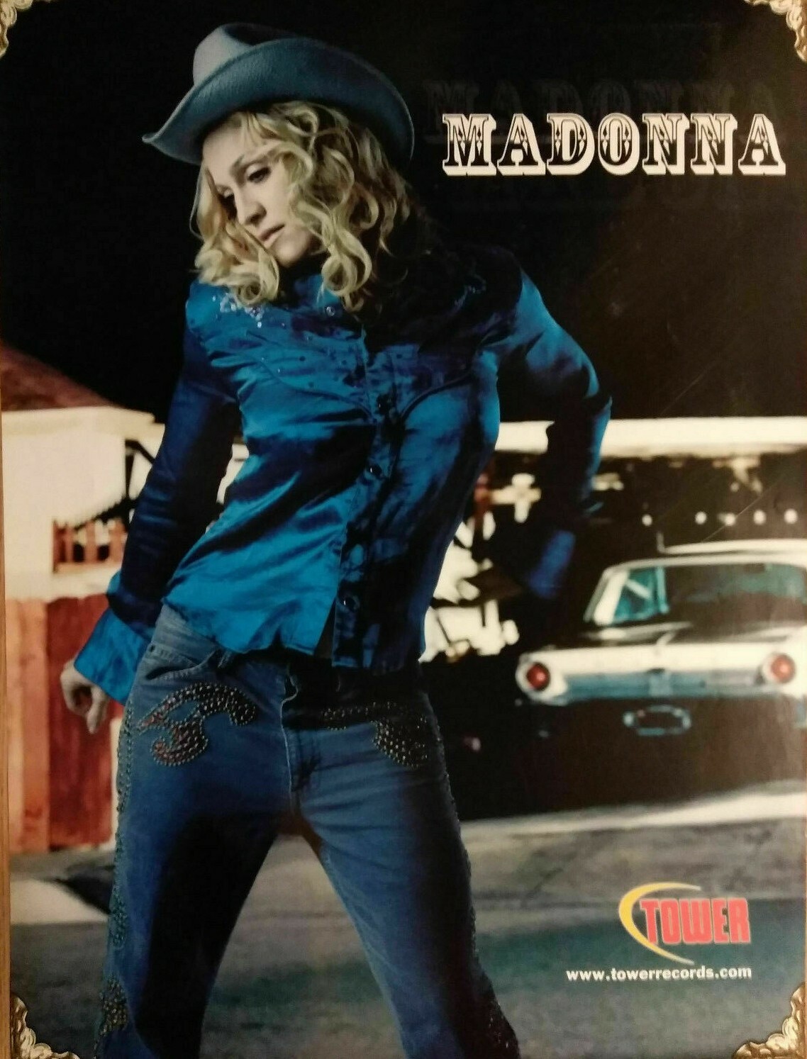Music Poster Promo Madonna Cowgirl in Denim ~ Tower Records 2000 18 X ...