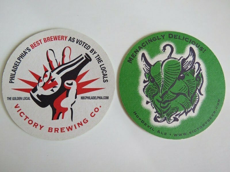 Beer Coaster ~*~ VICTORY Brewing Hop Devil ~ PENNSYLVANIA ~ A Victory ...