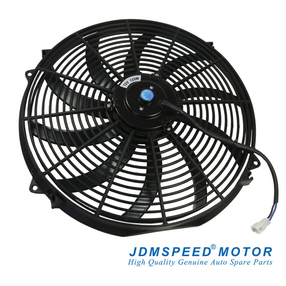 Universal Slim 16" Inch 12V Pull 1500 CFM Radiator Cooling Fan W ...