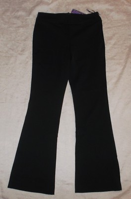 SHAPE FX solid BLACK shaper support PANTS cotton/poly/spandex NEW tags ...