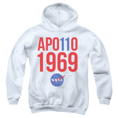 NASA Kids Hoodie Apollo 11 1969 White Hoody | eBay