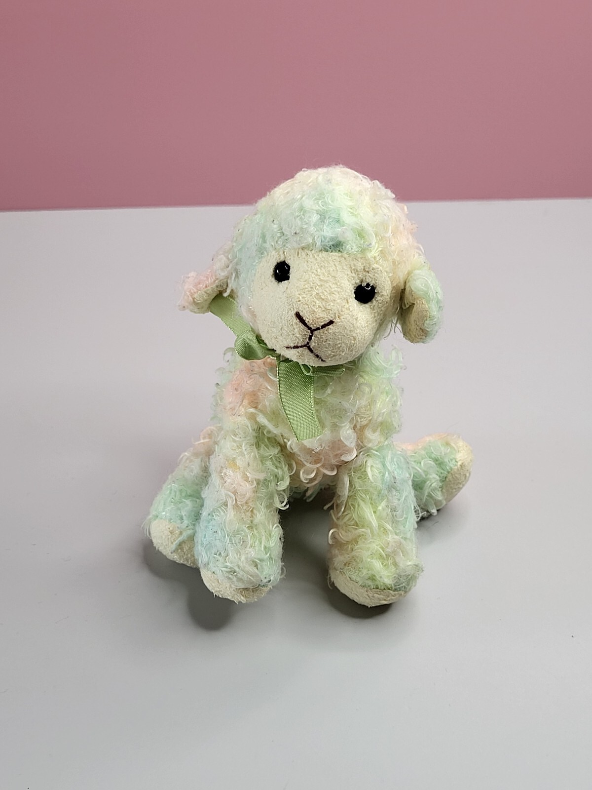 Russ Berrie LouLou Spring Easter Lamb Sheep Plush Beanie Pastel Small 5 ...