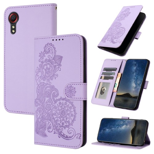 For Samsung M54 X Cover 6 Pro 5 4 Embossed Leather Flip Holder Wallet ...