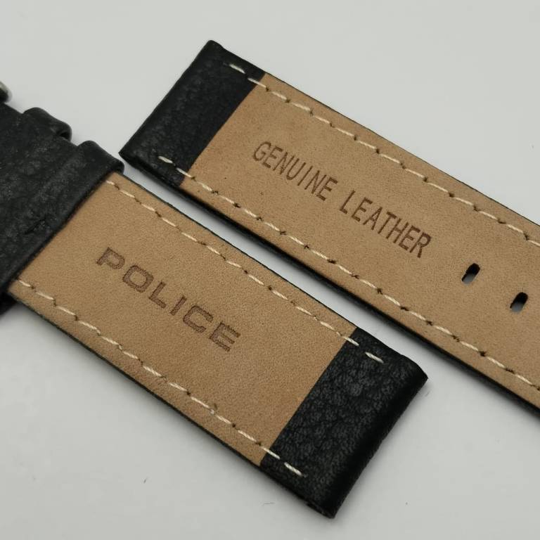 22 mm Police Strap Genuine Leather Men’s Watch Band strap | eBay