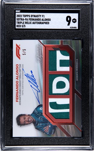 2023 Topps Dynasty Formula 1 F1 Fernando Alonso Triple Patch Auto #5/5 ...