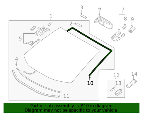 GENUINE TOYOTA RAV4 PRIME RAV4 UPPER FRONT MOULDING OEM 75533-42070 ...