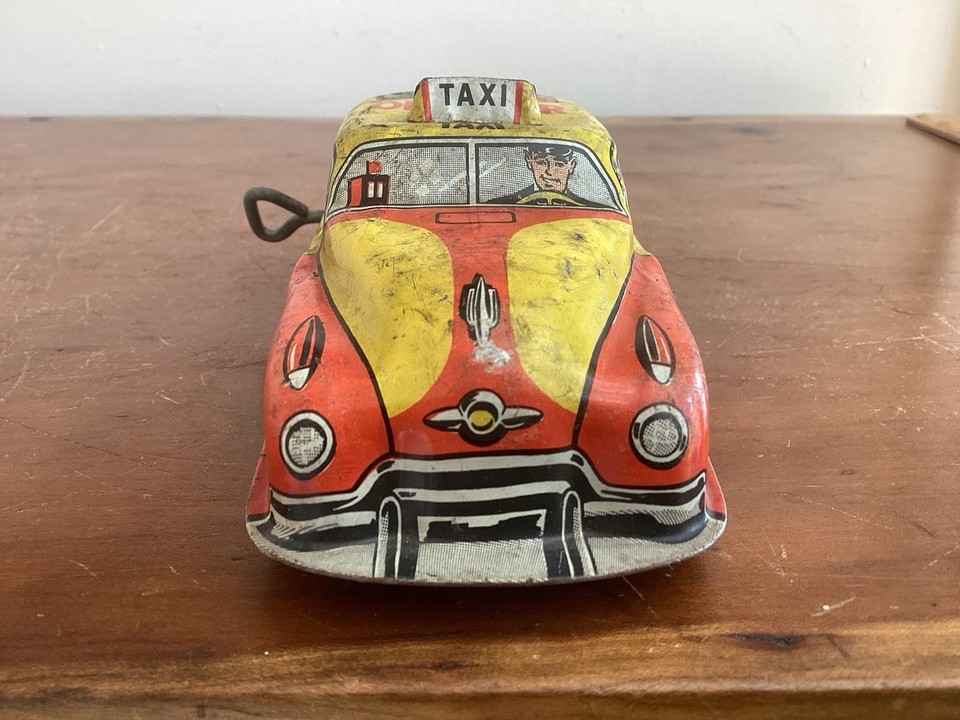 Vintage Lupor tin lithograph wind-up City Cab taxi toy JAPAN 1950s | eBay