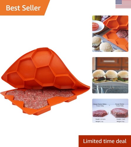 Effortless Slider Maker: 10-in-1 Burger Press with Freezer Storage ...