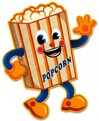 Popcorn Dancing Figure Metal Sign | eBay