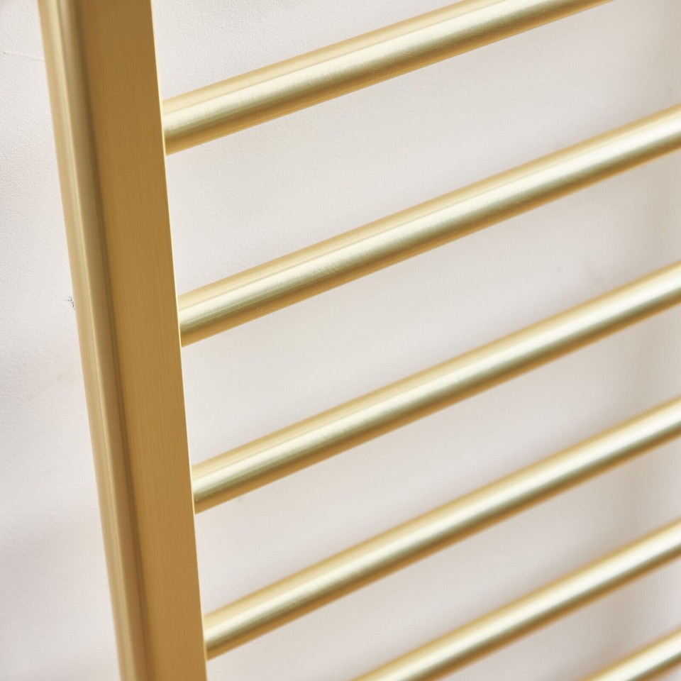 500 x 1200 Pure Brushed Gold / Brass Radiator Towel Ladder | eBay UK