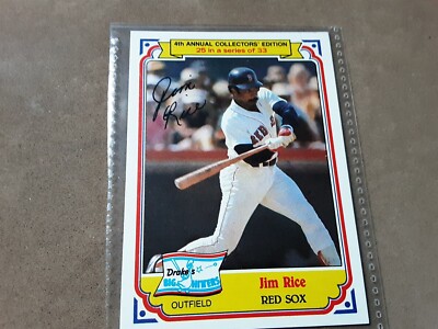 Jim Rice Red Sox Autograph #25 Like Mint 1984 | eBay