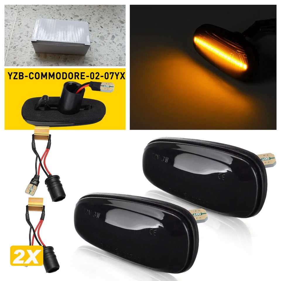 1/2/4pair LED Dynamic Side Indicator Repeater Light Fit For Holden ...