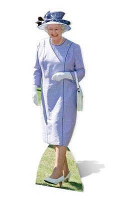 Queen Cardboard Cut out Elizabeth II in Lilac Dress 172cm Tall Platinum ...