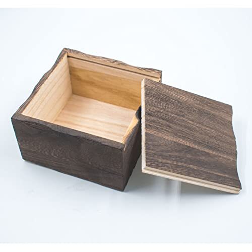 Small Wooden Box Slide-Top Wood Boxes Tiny Storage Organizer Craft Box ...