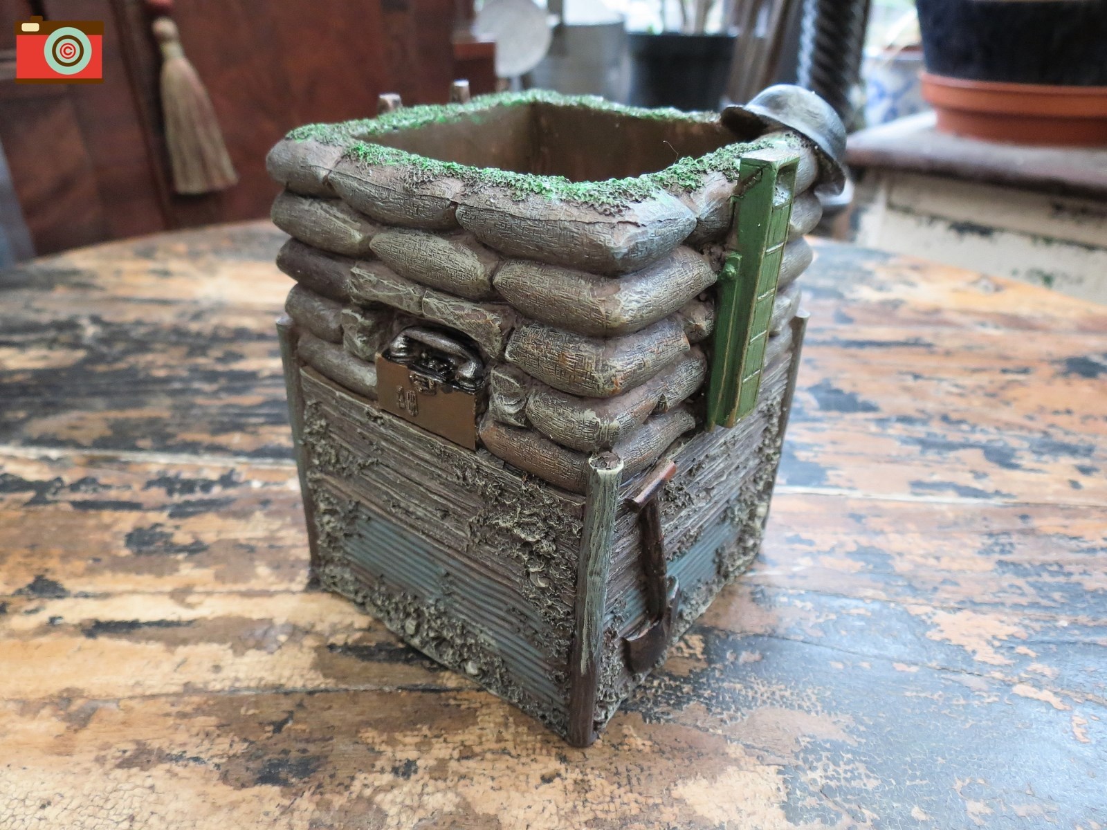 TRENCH PEN POT / HOLDER. Great Re-creation. WW1 WW2. Unique Great Army ...