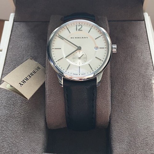 Brand New Burberry BU10000 The Classic Round Checked Steel Case Men's ...