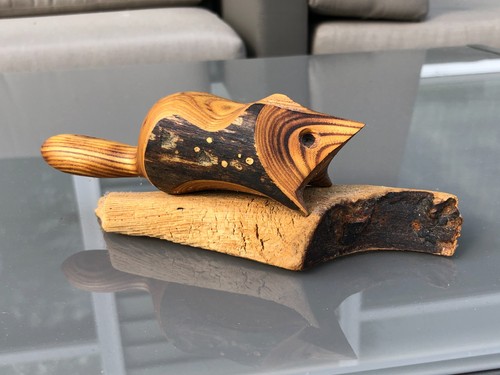 Vtg. 1982 Rod Conklin Hand Carved Wooden Squirrel Chipmunk Sculpture ...