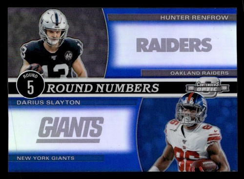Hunter Renfrow Darius Slayton /99 2019 Panini Contenders Optic Round ...