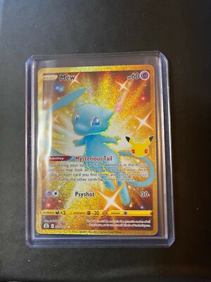 POKEMON CELEBRATIONS 25th ANNIVERSARY GOLD MEW FULL ART 025/025 NM/Mint ...