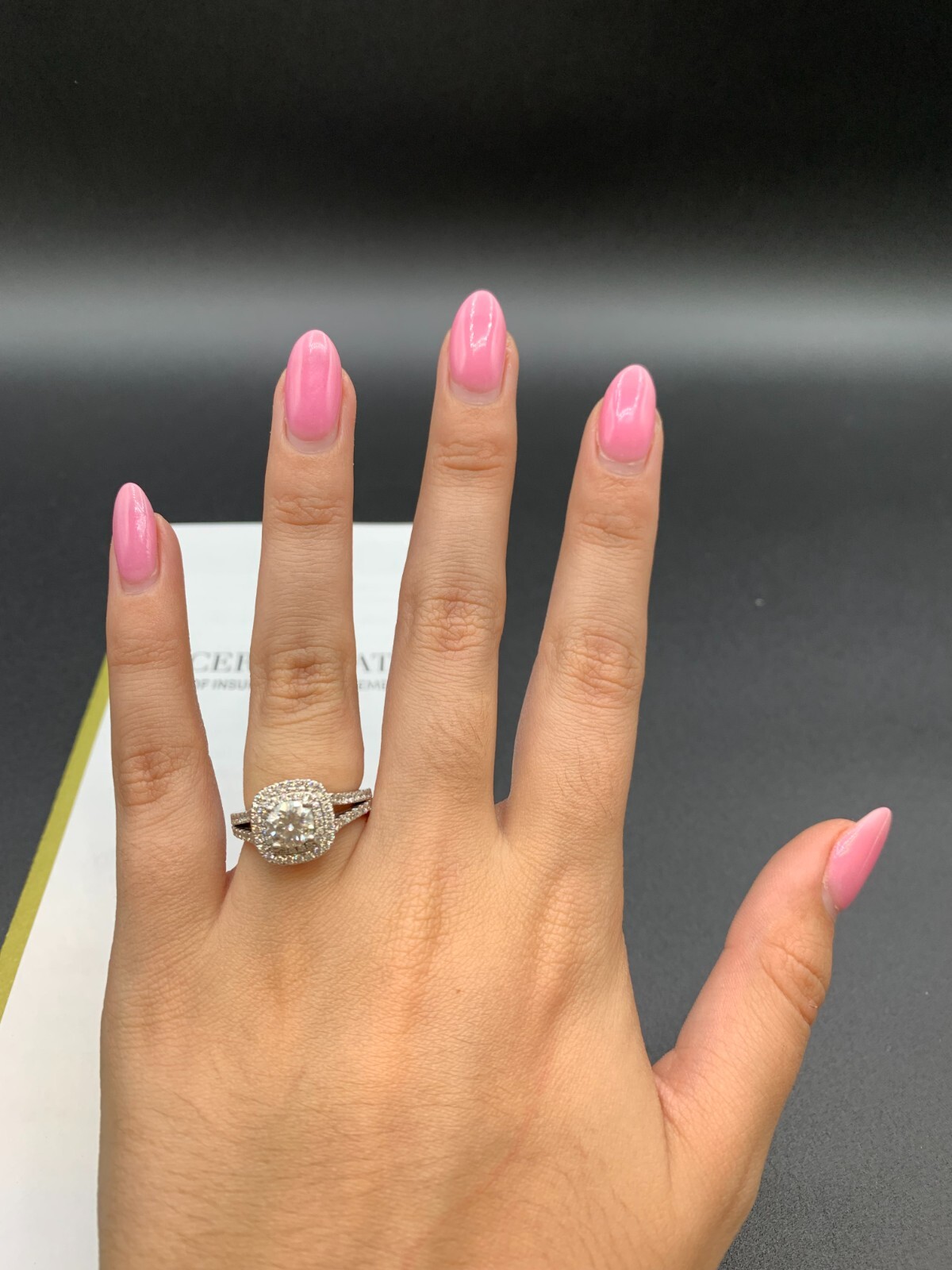 Jared Vera Wang Love 14K White Gold Round Double Halo Diamond Ring | eBay