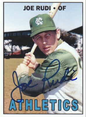 JOE RUDI KANSAS CITY A'S SIGNED 1967 STYLE CUSTOM CARD | eBay