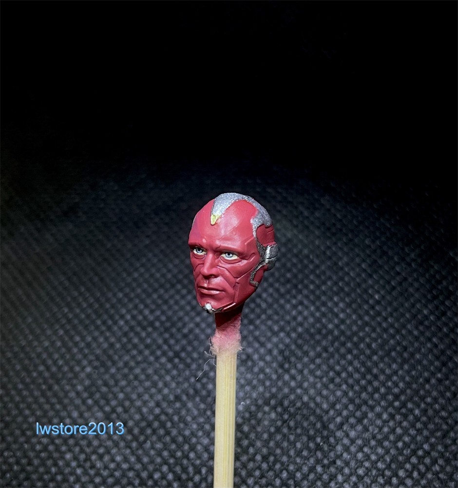 1:18 Vision Avenger Head Sculpt Carved For 3.75" Male Action Figure ...