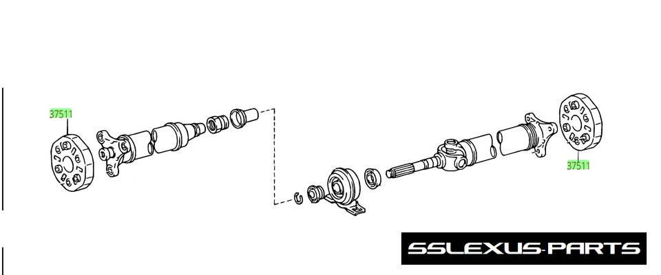 Lexus SC400 (1992-1997) OEM Genuine RUBBER DRIVESHAFT COUPLING Giubo ...