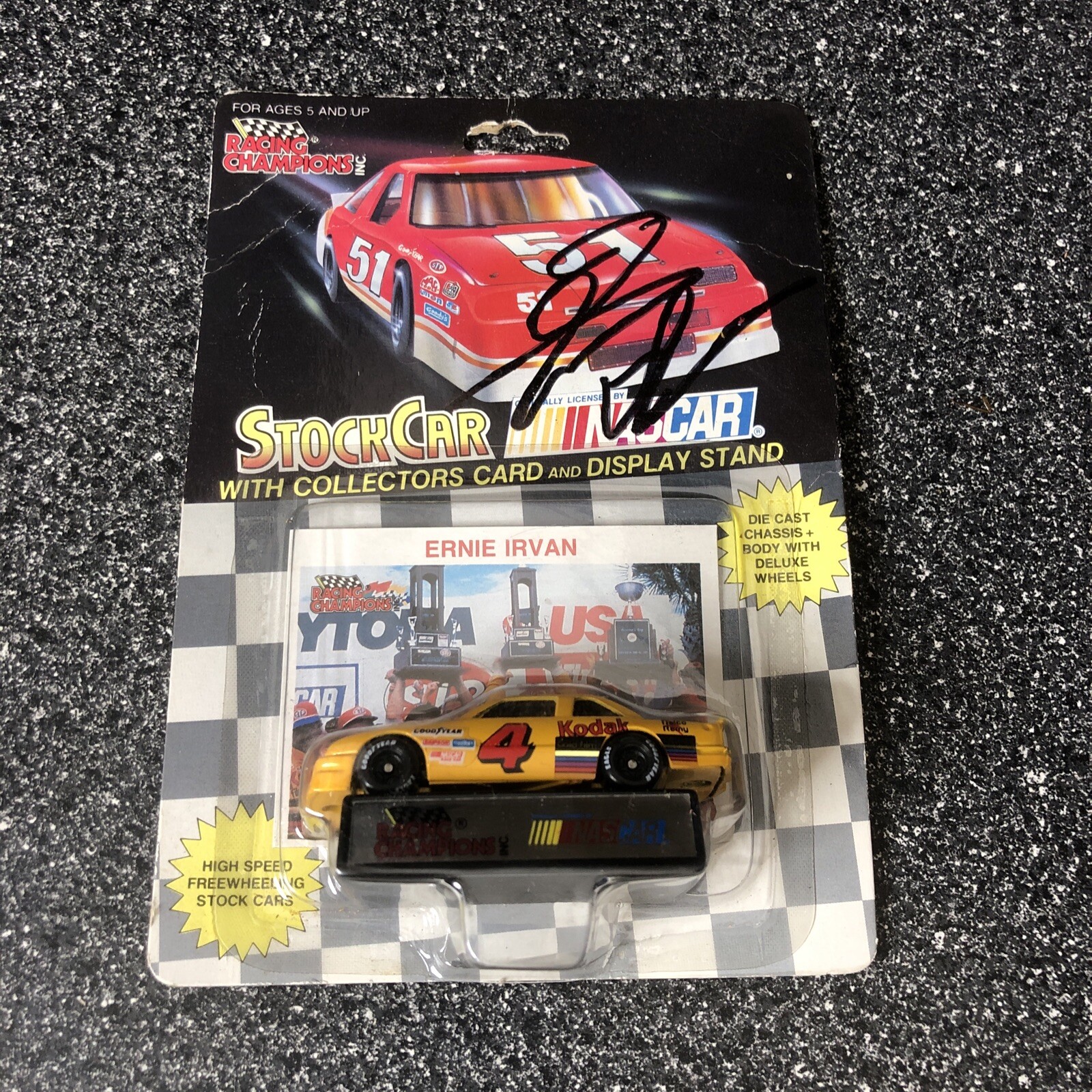 Autographed 1992 Ernie Irvan #4 Kodak Racing Champions StockCar 1/64 ...