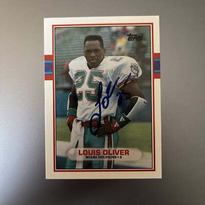 LOUIS OLIVER 1989 TOPPS AUTOGRAPHED SIGNED AUTO BASEBALL CARD | eBay