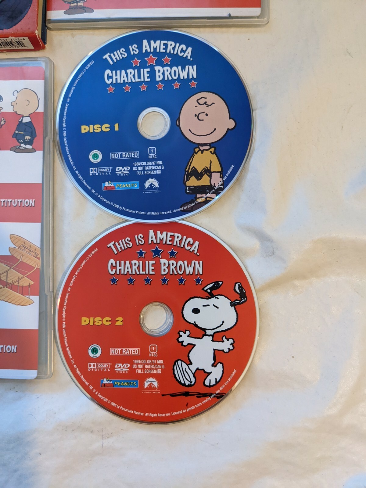 Peanuts This Is America Charlie Brown 2 DVD Set, 2006 Lucy Linus ...