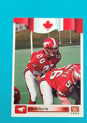 1992 AW Sports CFL #85 Doug Flutie Calgary Stampeders FOOTBALL Card S9 ...