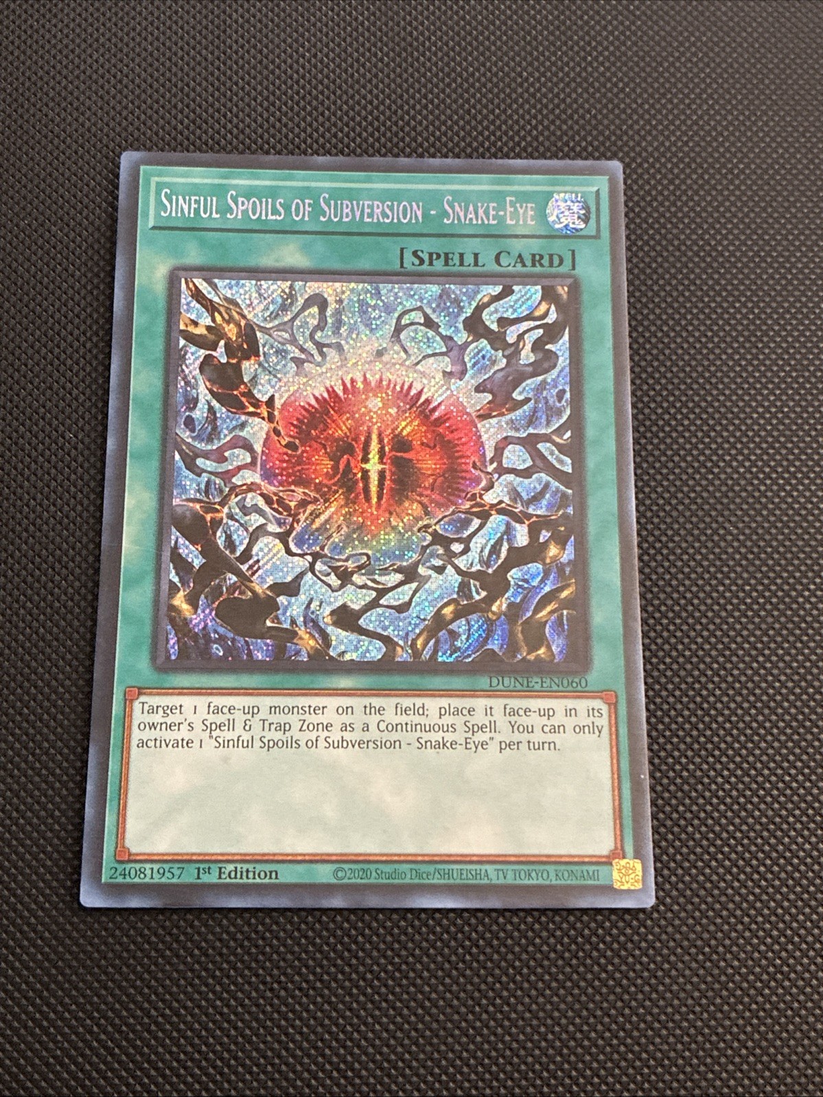 Sinful Spoils Of Subversion - Snake-Eye DUNE-EN060 1st Edition Secret ...