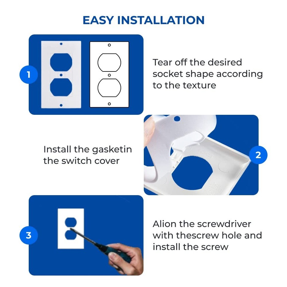 30 Pack Wall Outlet Insulation Foam Gaskets, EVA Draft Sealers for ...