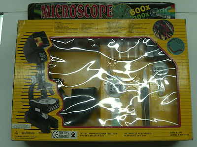 80'S VINTAGE SCIENCE MICROSCOPE SET 33pcs EDUCATIONAL PLASTIC TOY MIB ...