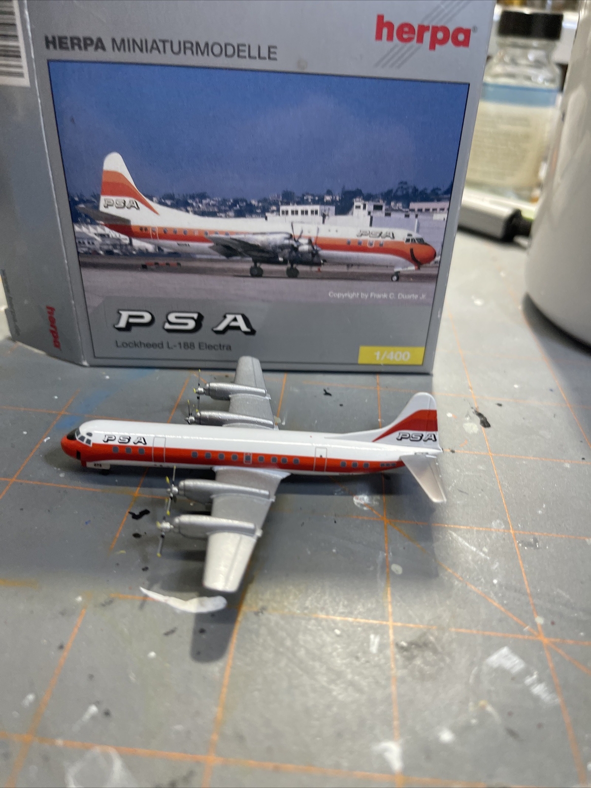 Herpa Wings PSA Lockheed L-188 Electra N6118A 1:400 Scale Dicast Model ...