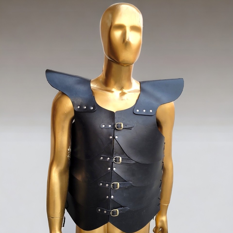 100% Genuine Real Black Leather Armour LARP SCA Role Playing Armor ...