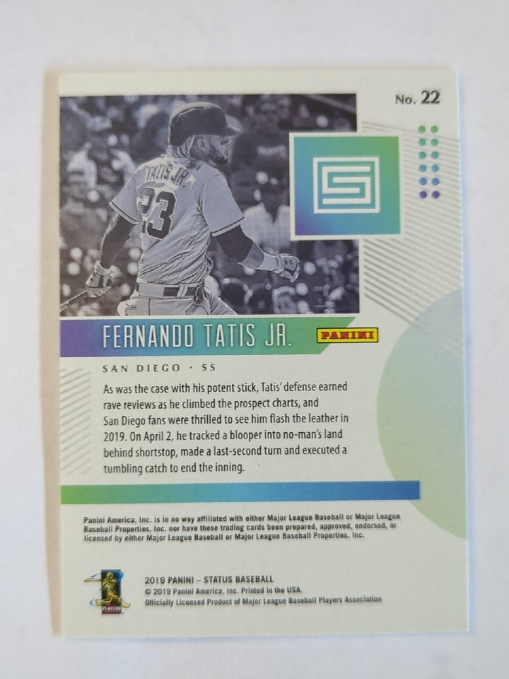 2019 Panini Status #22 Fernando Tatis Jr RC MINT San Diego Padres 🔥 | eBay