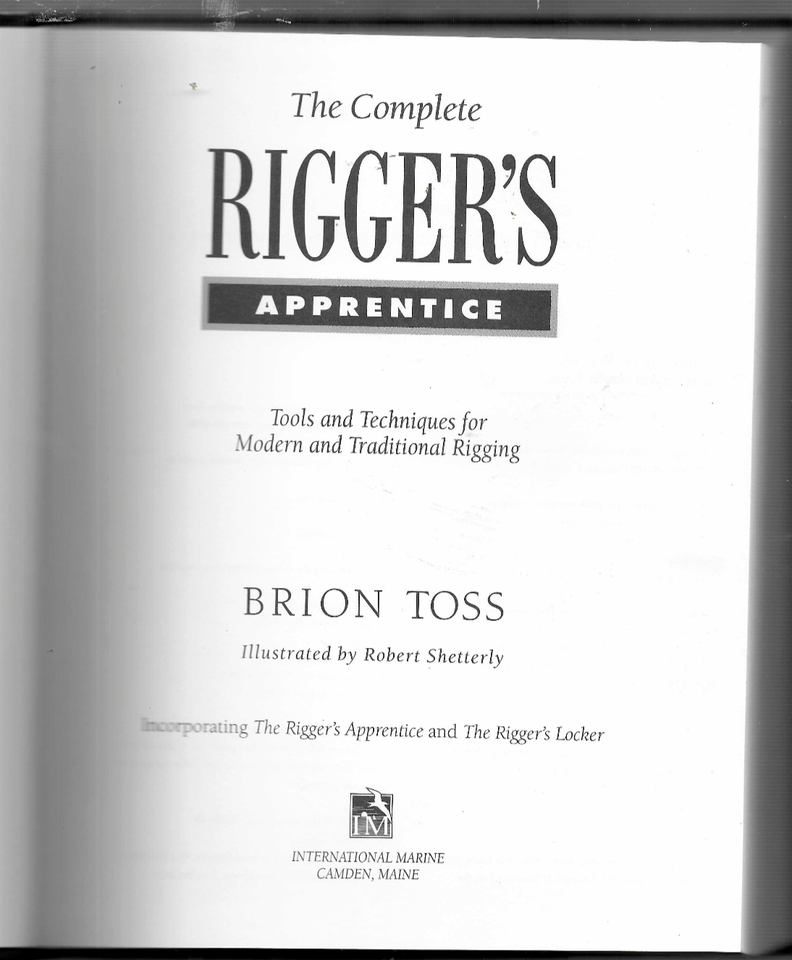 Complete Rigger's Apprentice by Brion Toss | eBay