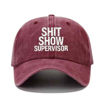 Unisex Baseball Cap - Sh*t Show Supervisor in Red- Novelty Hat ...
