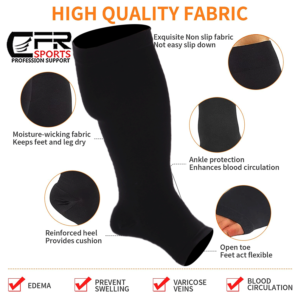 Plus Size Compression Socks 20-30 mmHg for Men Women XL-7XL Medical 20 ...