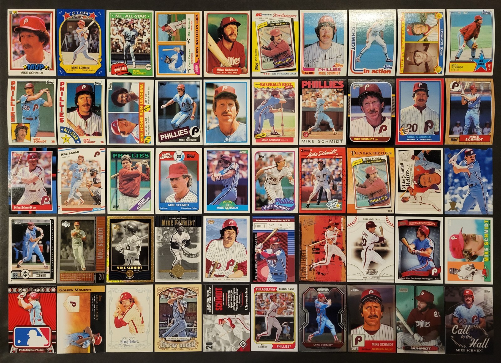Lot of 50 Different MIKE SCHMIDT Baseball Cards HOF 1981-2025 BB7639 | eBay