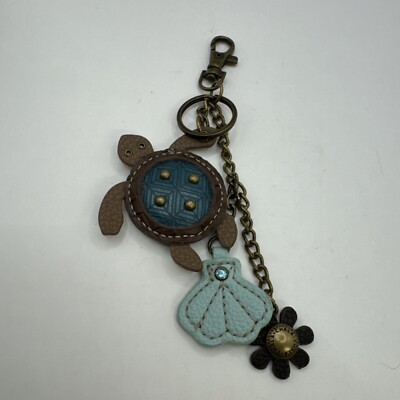 Chala Charming Turtle, Shell, Flower Keychain, Purse Charm, Key Chain ...