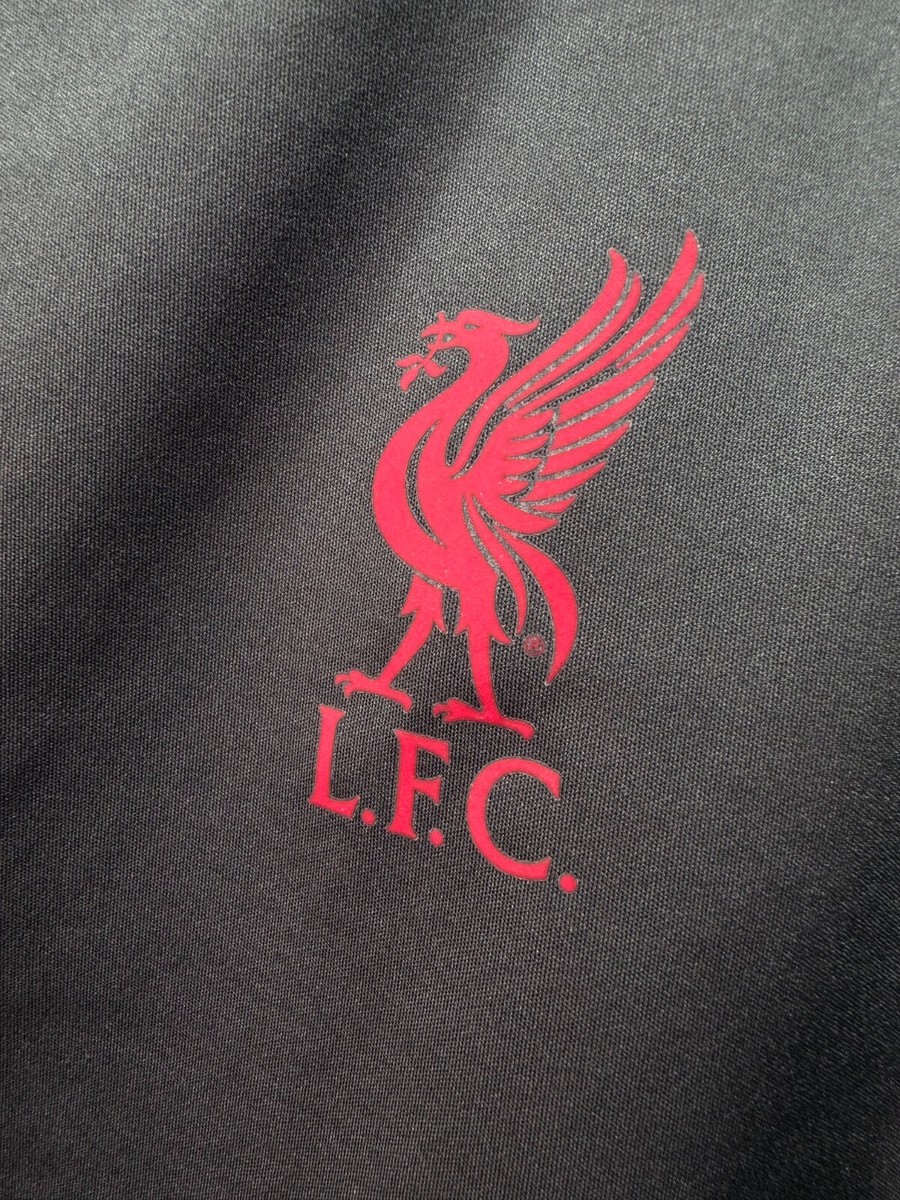 Men's Nike Shield Anthracite Liverpool Strike Quarter-Zip Men's Nike Shield Anthracite Liverpool Strike Quarter-Zip