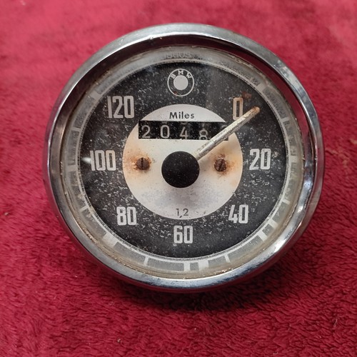 1956-1957 BMW R69 ISGUS JSGUS 1,2 120MPH SPEEDO R50 R60 R69 DOMED GLASS ...