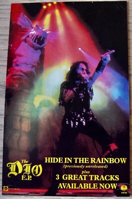 THE DIO EP PROMO PHOTOCARD VERTIGO (1986) ROCK METAL HIDE IN THE ...