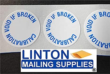 "Calibration Void IF Broken" Labels, 3/4" Cir, Tamper Resistant Vinyl ...